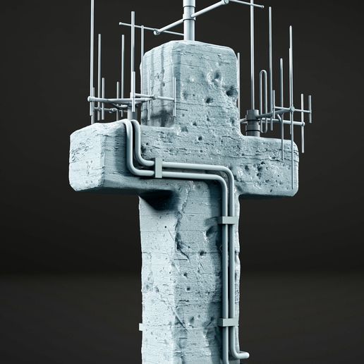 📶 Antenna Cross V1・ STL File for 3D printing・Cults