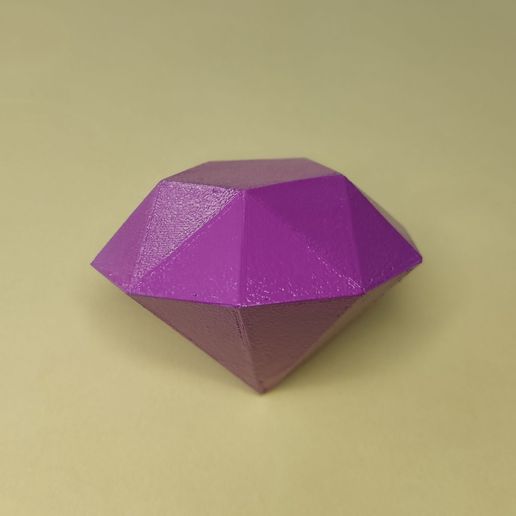 💎 Low poly Diamond - 3D puzzle model for gluing STL 3MF・ STL File for ...