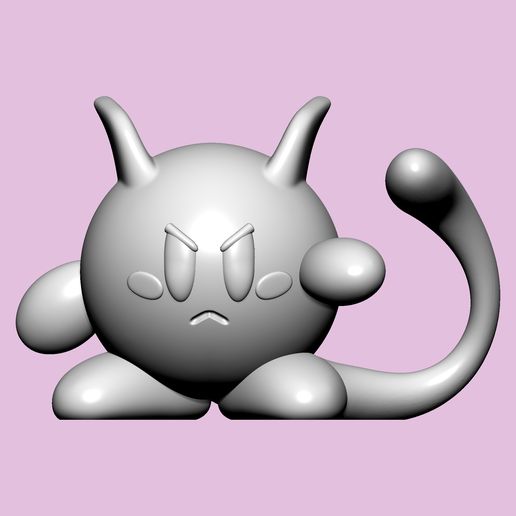 🐉 Kirby Mewtwo - 3D Model for Printing・Free STL File for 3D printing・Cults