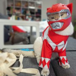 3D print RED RANGER CAT - Helmet・Cults