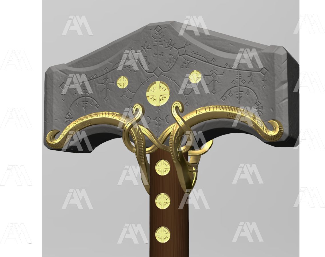 Archivo OBJ god of war ragnarok mjolnir fan arts・Diseño de impresora 3D ...