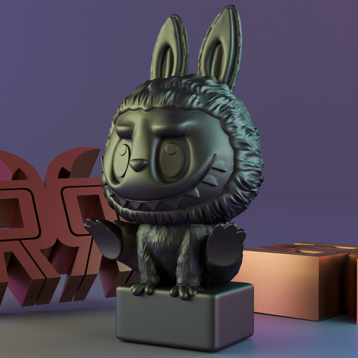 🗿 Labubu Show Off Statue・ STL File for 3D printing・Cults