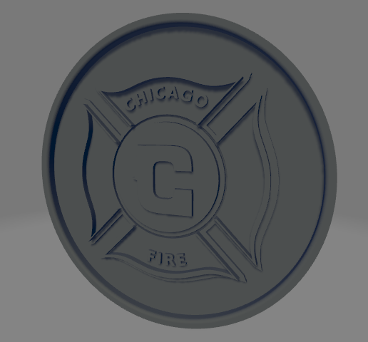 🔥 Chicago Fire FC Coaster・ STL File for 3D printing・Cults