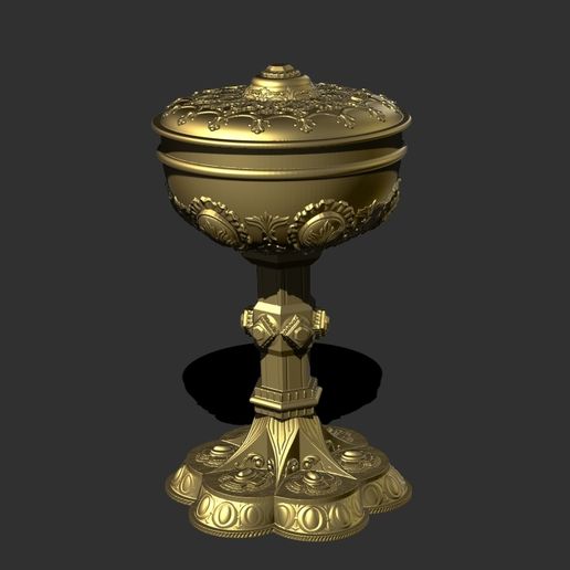 🎲 Ornate Fantasy Chalice with Lid – Highly Detailed 3D Printable STL ...