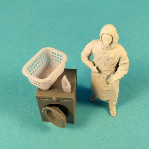 🪖 Washing machine (scale 1/35)・ STL File for ・Cults