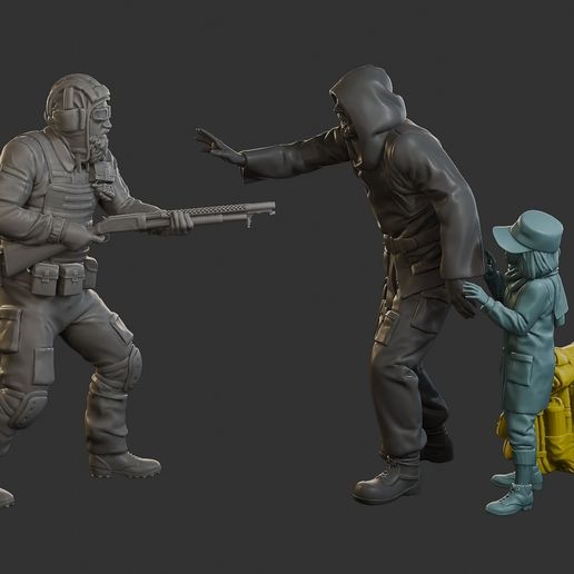 ♂️ Post-Apocalyptic Male PAM2 SceneB・ 3D File for 3D printing・Cults