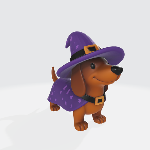 🐕 Adorable Dachshund Dog in Wizard Costume – Cute Halloween Witch Puppy ...