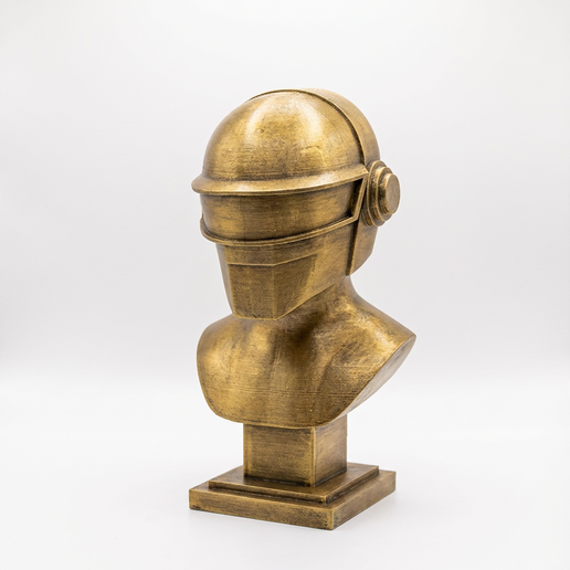 🪖 Daft Punk Helmet Bust STL – Electronic Music Sculpture | Scalable 3D ...