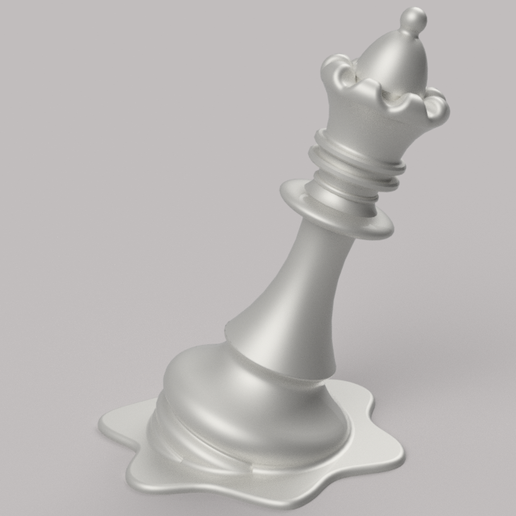 STL file melted chess king and queen 🫠 ・3D printer model to download・Cults