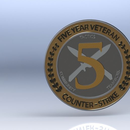 🪙 CSGO 5 year veteran coin・ STL File for ・Cults
