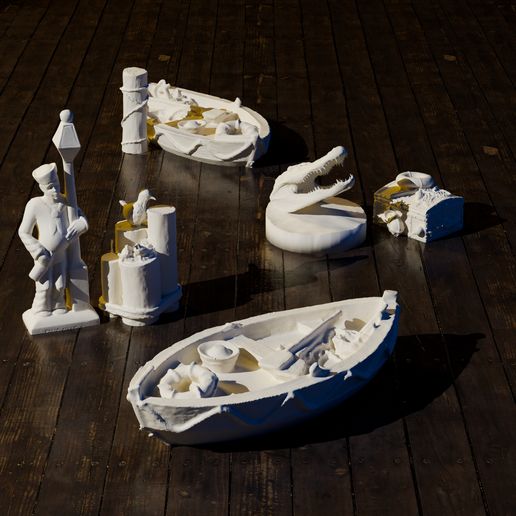🛥️ Smuggler’s Dock: 7-Piece Harbor Set [Skiff, NPC, Scatter]・ 3D File ...