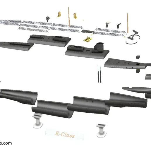 🚁 British K-Class Submarine・Free 3D File for ・Cults