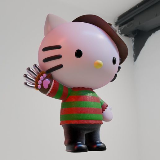 👋 HELLO KITTY FREDDY KRUEGER - NIGHTMARE ON ELM ST・ 3D File for 3D ...