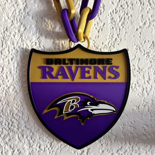 🛡️ BALTIMORE RAVENS NFL SHIELD CHAIN・ STL File for 3D printing・Cults