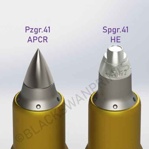 🔫 WW2 German 2.8cm sPzB 41 Anti-Tank Cannon Shells・ 3D File for 3D ...