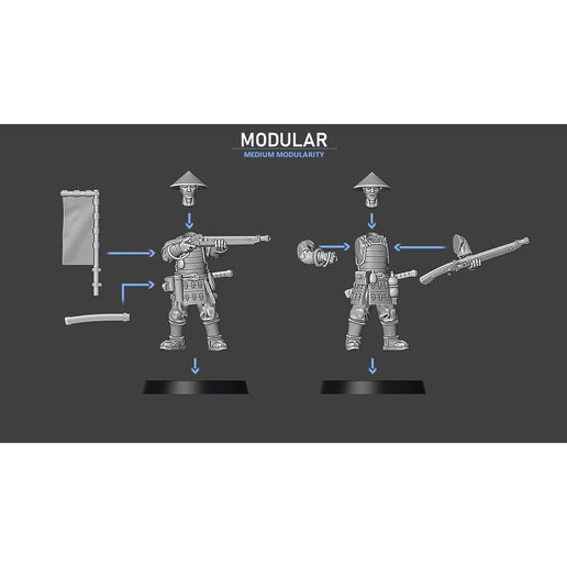 🏹 Sengoku Ashigaru - Feudal Japanese - Yari - Yumi - 28mm Scaled - Pre ...