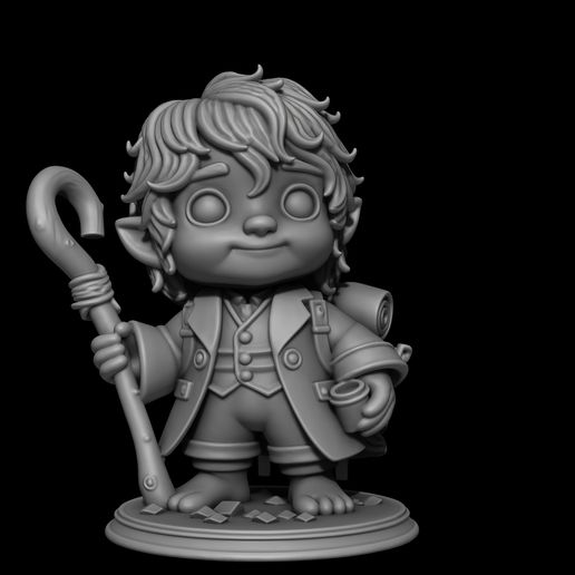 👾 bilbo baggins chibi・ STL File for 3D printing・Cults