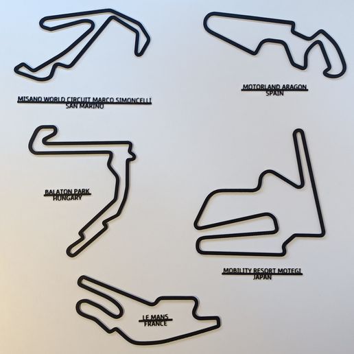 🏍️ MOTO GP 2025 CIRCUITS (WALL)・ 3D File for 3D printing・Cults