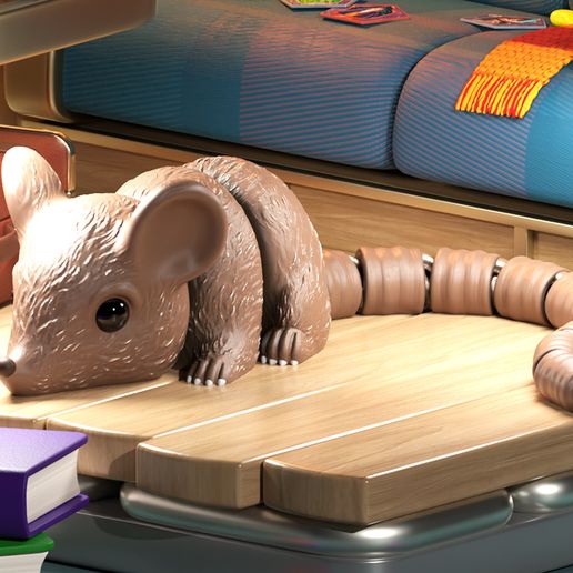 🐁 Articulated Flexi Mouse・Free STL File for 3D printing・Cults