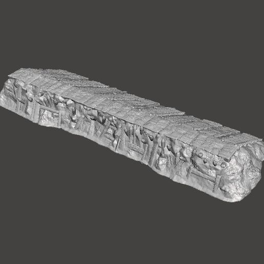 🪵 6MM SCALE BARRICADE STONE WOOD MINIATURE MODEL FOR SCIFI OR FANTASY ...