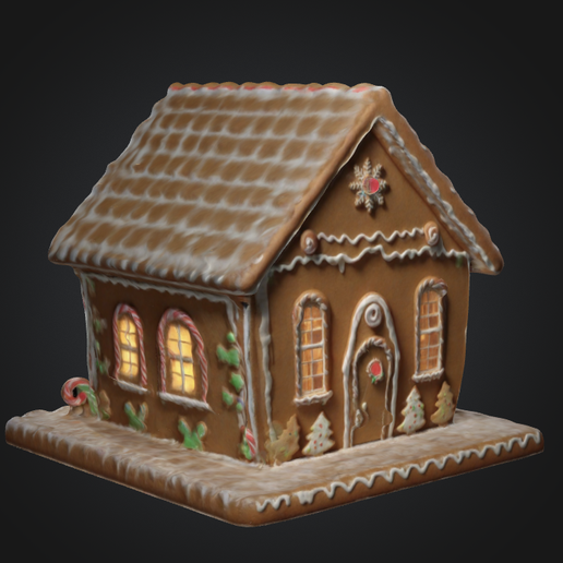 STL file Gingerbread House 🏠 (OBJ)・3D print design to download・Cults