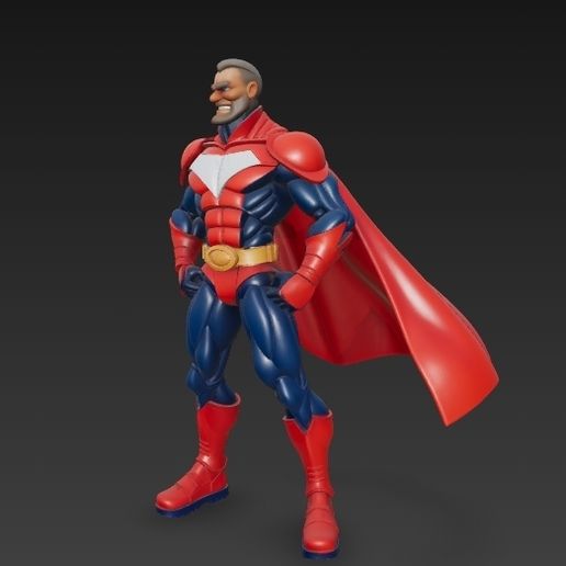🦸 Classic Superhero – Comic-Style Action Hero 3D Model・ STL File for 3D ...