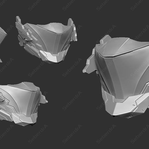 🔫 Cyborg Mask V4・ STL File for ・Cults