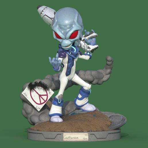 👽 Crypto 137 (Destroy all humans)・ OBJ File for 3D printing・Cults