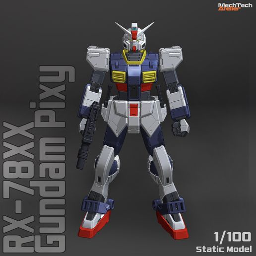🤖 RX-78XX Gundam Pixy・ 3D File for 3D printing・Cults
