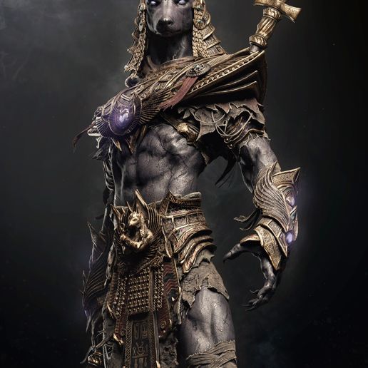 3D file Anubis - Egyptian god 3D Print 👹 ・Template to download and 3D ...