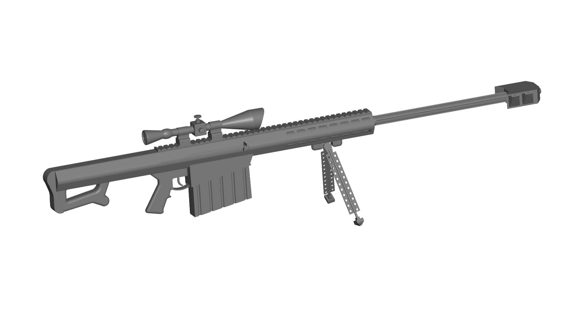 Archivo OBJ Barrett M82・Plan de impresión en 3D para descargar・Cults