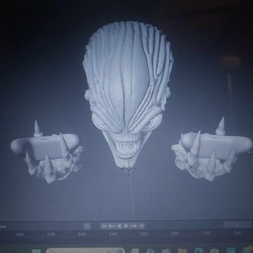 👽 Wall-mounted Alien Head n Hands・ STL File for 3D printing・Cults