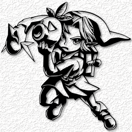 Archivo STL Zelda Link anime arte de la pared zelda decoración de la ...