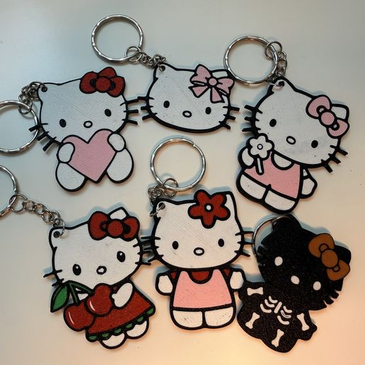 👋 Hello Kitty keychains・ STL File for 3D printing・Cults