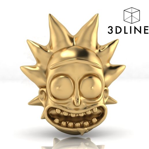 💍 pendente rick sanches・Arquivo STL para Impressão 3D・Cults