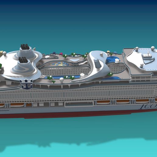 🚢 ICON OF THE SEAS - The largest cruise ship in the world print ready ...