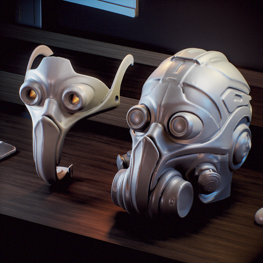 🛰 Space marine Adeptus Mechanicus Mask & Head Pack x 2 - Space marine ...