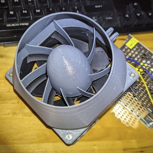 🔌 120mm Fan Nozzle WindSim・Free 3D File for ・Cults