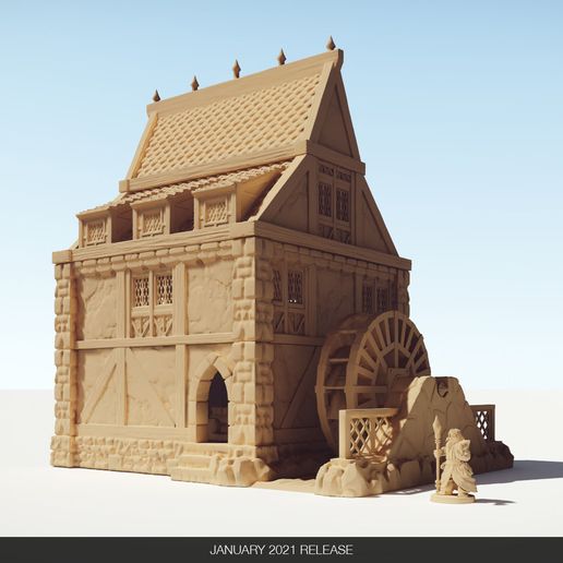 Archivo STL Vintage Building, Carriage, and Mill 3D Design Set - STL ...