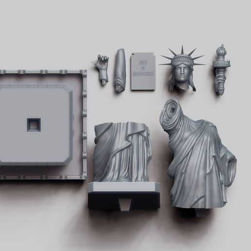 🇺🇸 Statue of Liberty National Monument・Free STL File for ・Cults