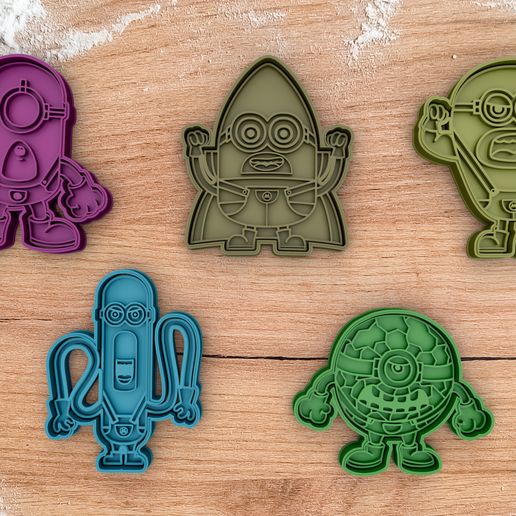 🍪 Mega minions cookie cutter pack from Despicable Me・Archivo STL para ...