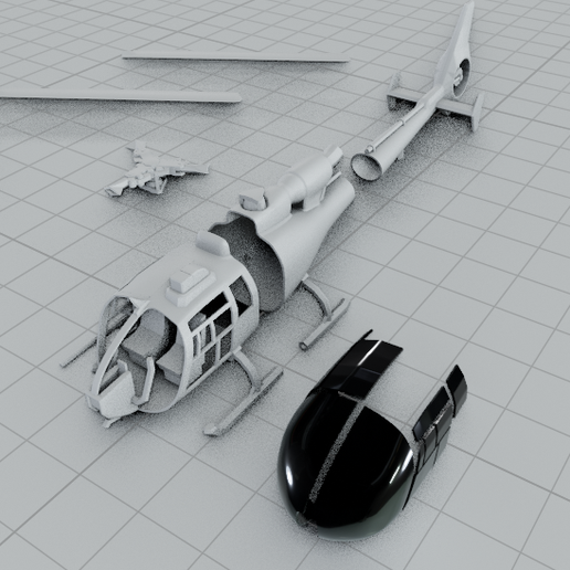 🚁 Aerospatiale SA 341 342 Gazelle Helicopter model・ STL File for 3D printing・Cults