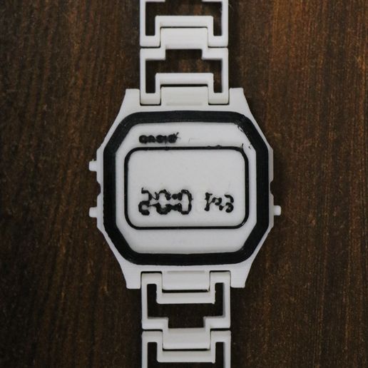 STL file Casio style useless watch (print in place) ⌚ ・3D printable ...
