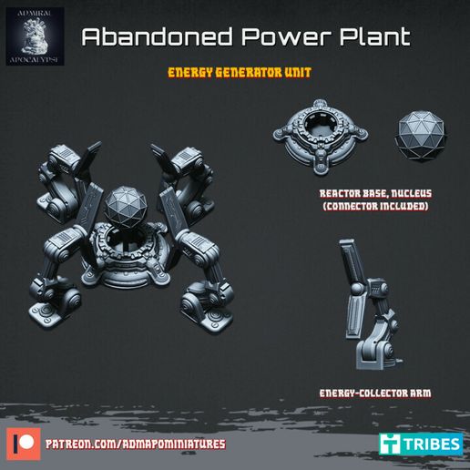 🌿 Abandoned Power Plant Essentials (pre-supported)・ 3D File for ・Cults