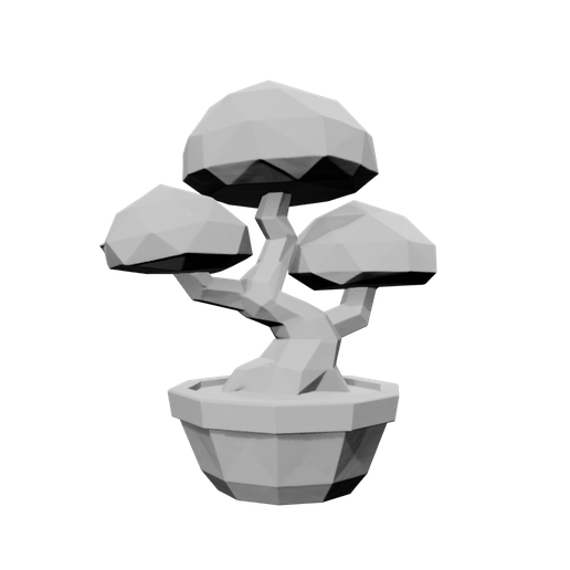 🌳 Polygonal Bonsai Tree・ STL File for 3D printing・Cults