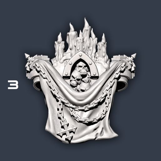 🎒 Dark Crusader Backpack・ STL File for ・Cults