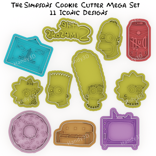 🟡 The Simpsons Cookie Cutter Mega Set - 11 Iconic Designs・ STL File for ...