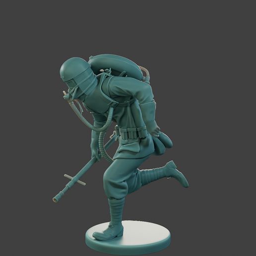 🫡 German soldier ww1 run G5・ 3D File for ・Cults
