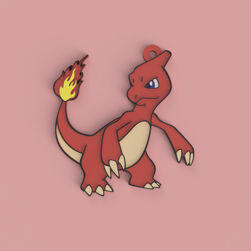 Archivo STL 005-Charmeleon Llavero 🐉 ・Modelo imprimible en 3D para ...