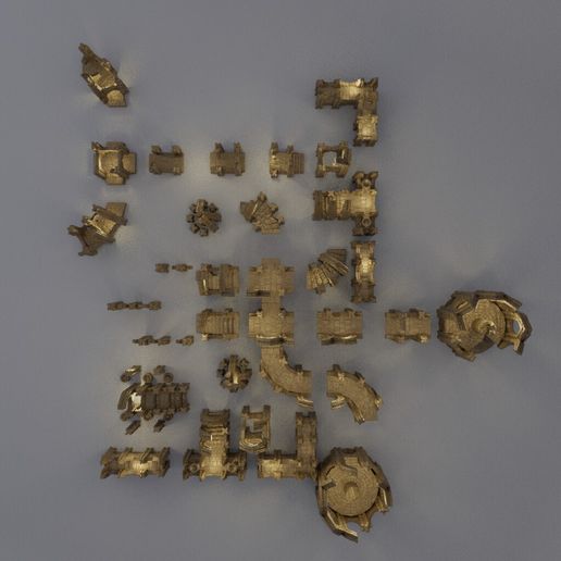 🧝 Elven Ruins 28 MM Tabletop Terrain・ 3D File for ・Cults